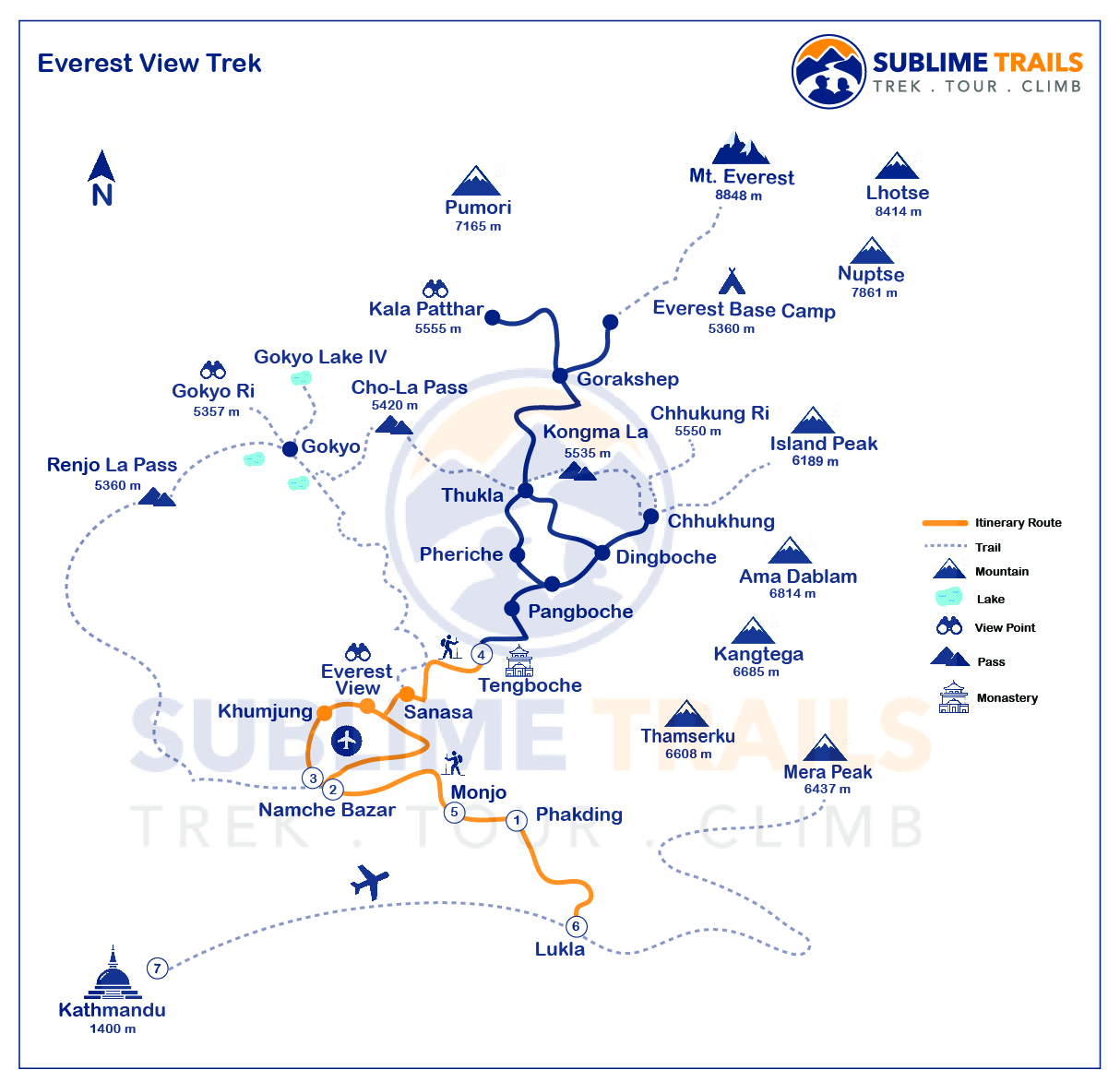 Everest View Trek - 7 Days Itinerary to Tengboche